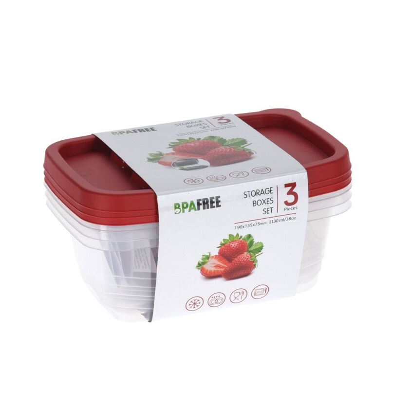 Storage Rect Boxes Set 3 Pcs 1130ml – Petrolea Malta